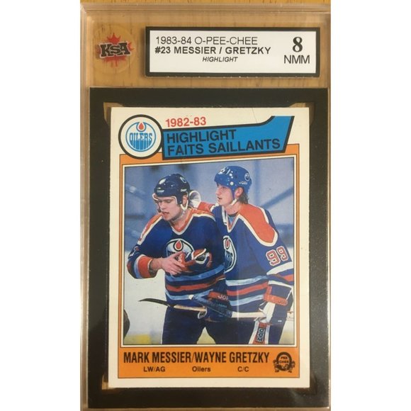 O-PEE-CHEE | Other | 98384 Opeechee Hockey Card 23 Wayne Gretzky Mark Messier Hl Ksa 8 Nmmt Opc ...